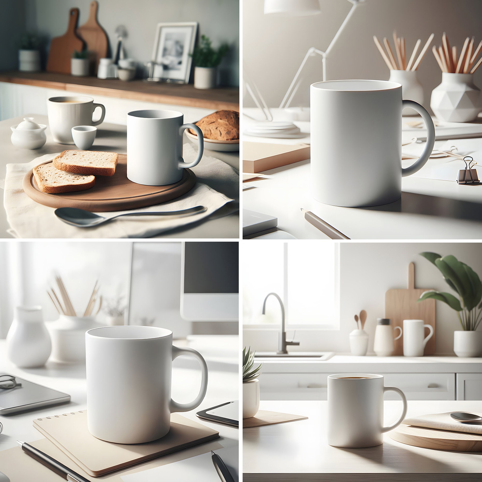 Mug Mockup Bundle, Office Mug Mockup, Premium Mug Photography Template ...