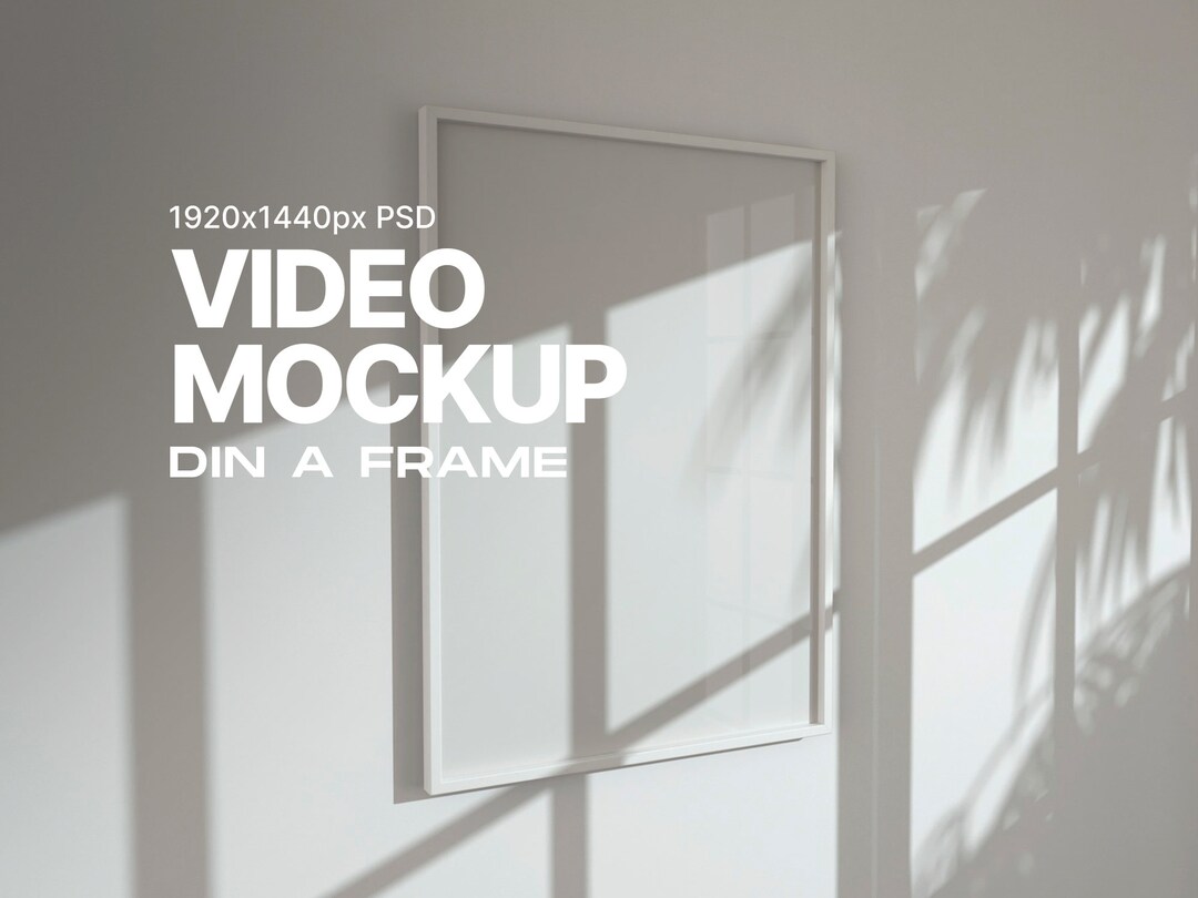 Frame Video Mockup, Fully Customizable, DIN TO ISO, Seamless Loop ...