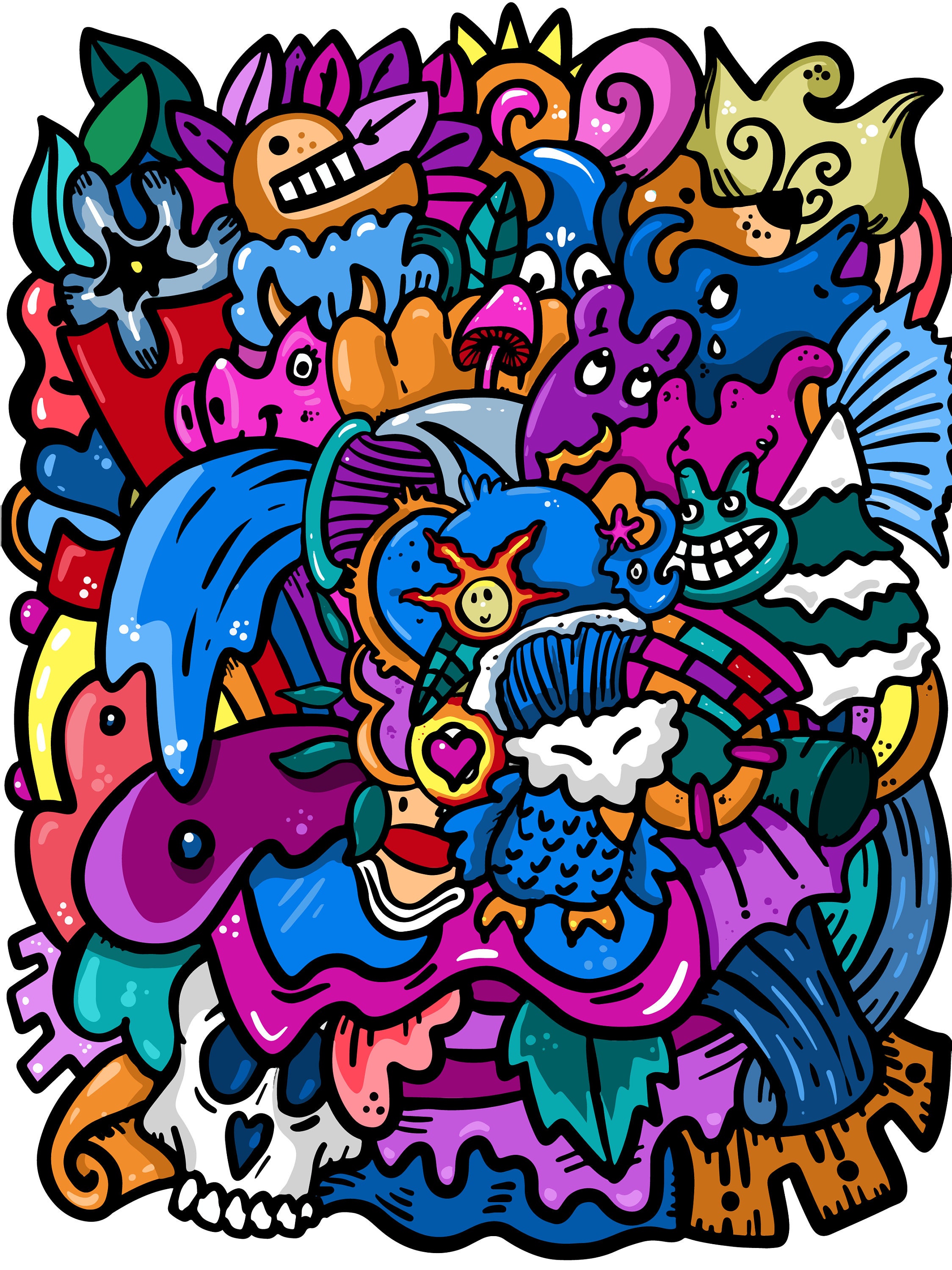 Doodle Art Illustration - 005 - Etsy