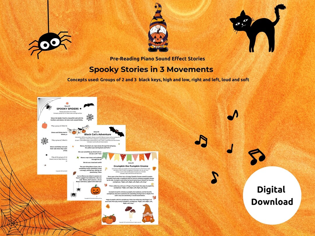 Halloween Pre-reading Piano Spooky Sound Effect Stories for Private ...