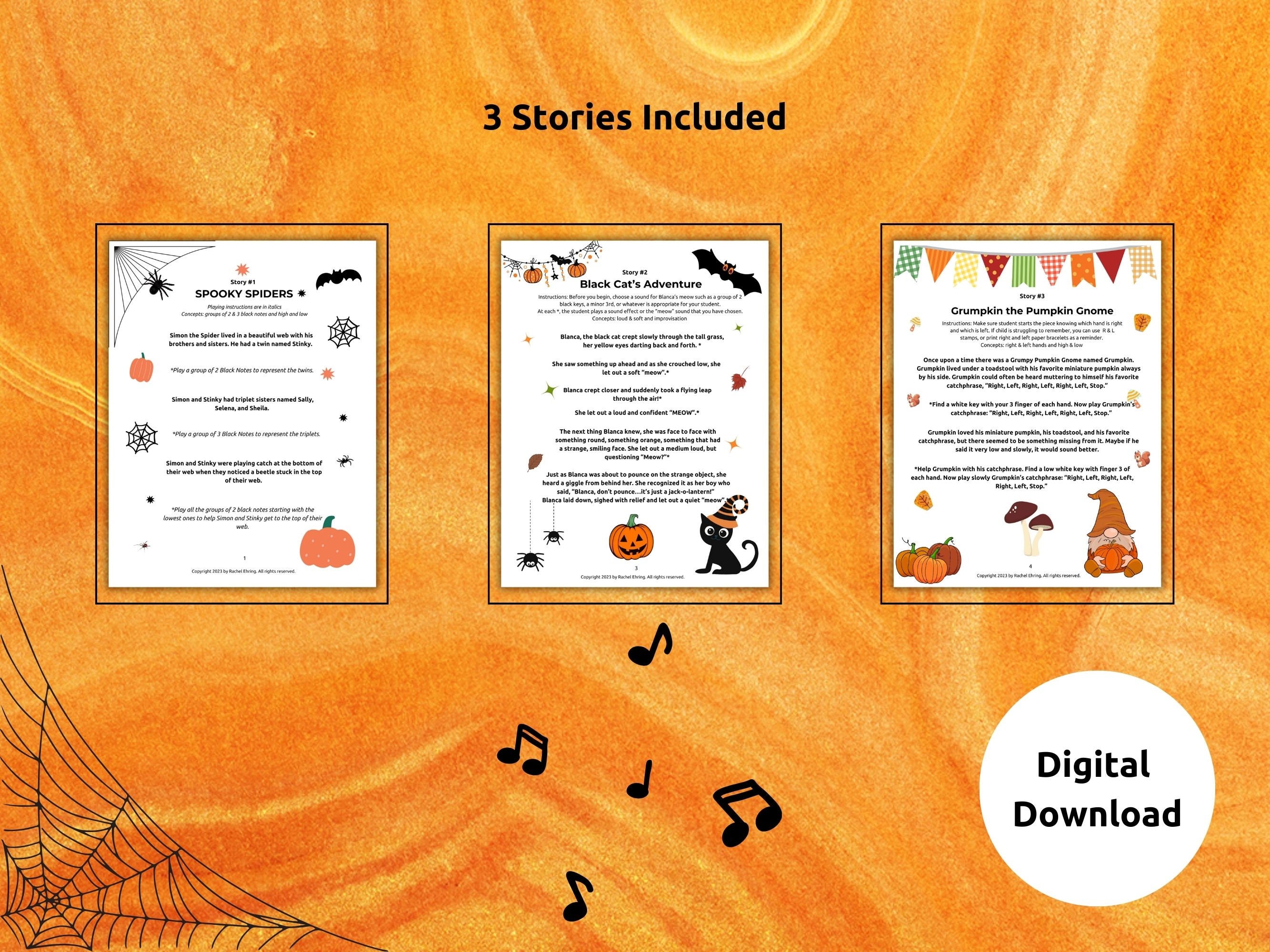 Halloween Pre-reading Piano Spooky Sound Effect Stories for Private ...