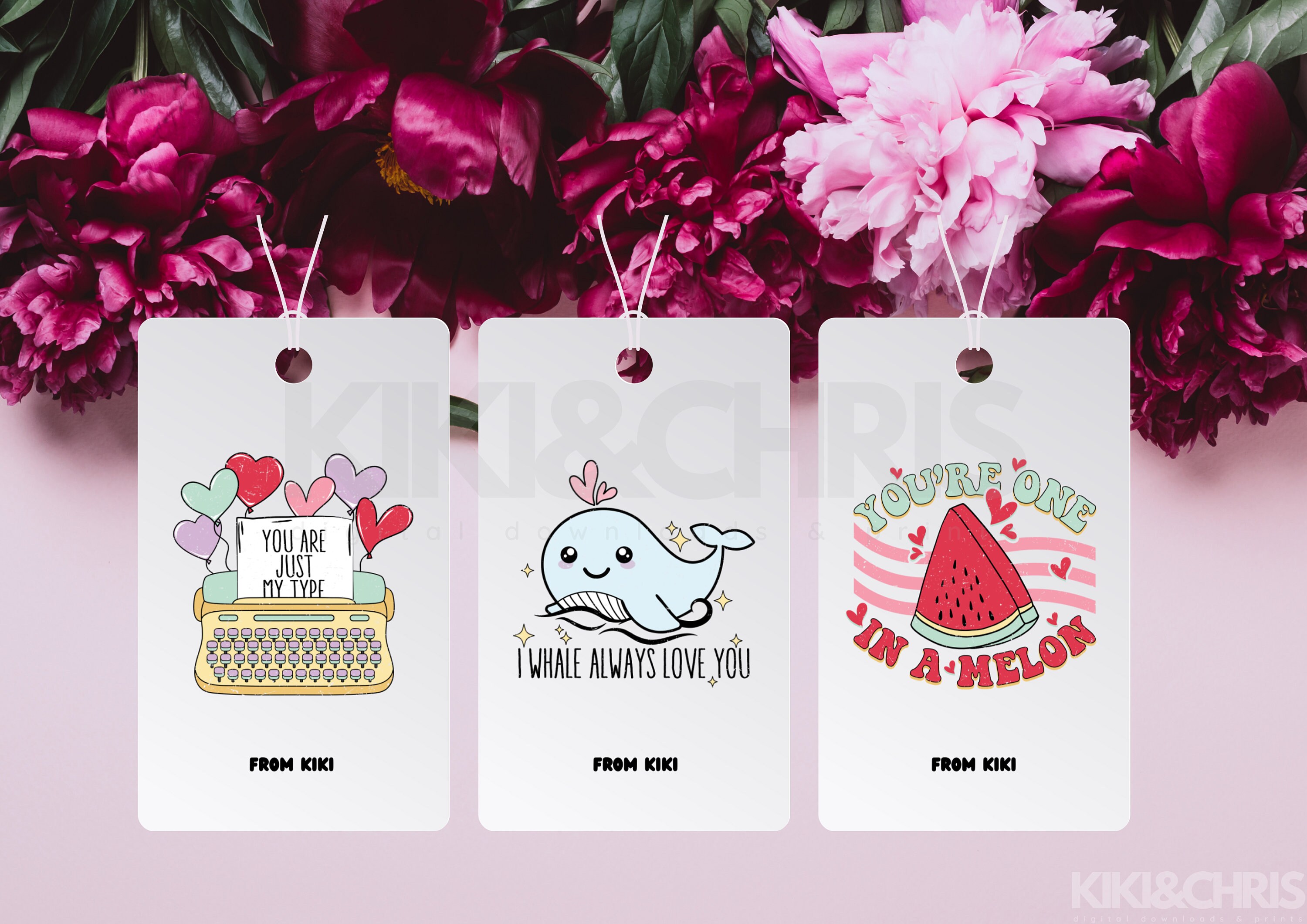 Editable Printable Valentines Day Cute Retro Gift Tag Set, Valentine ...