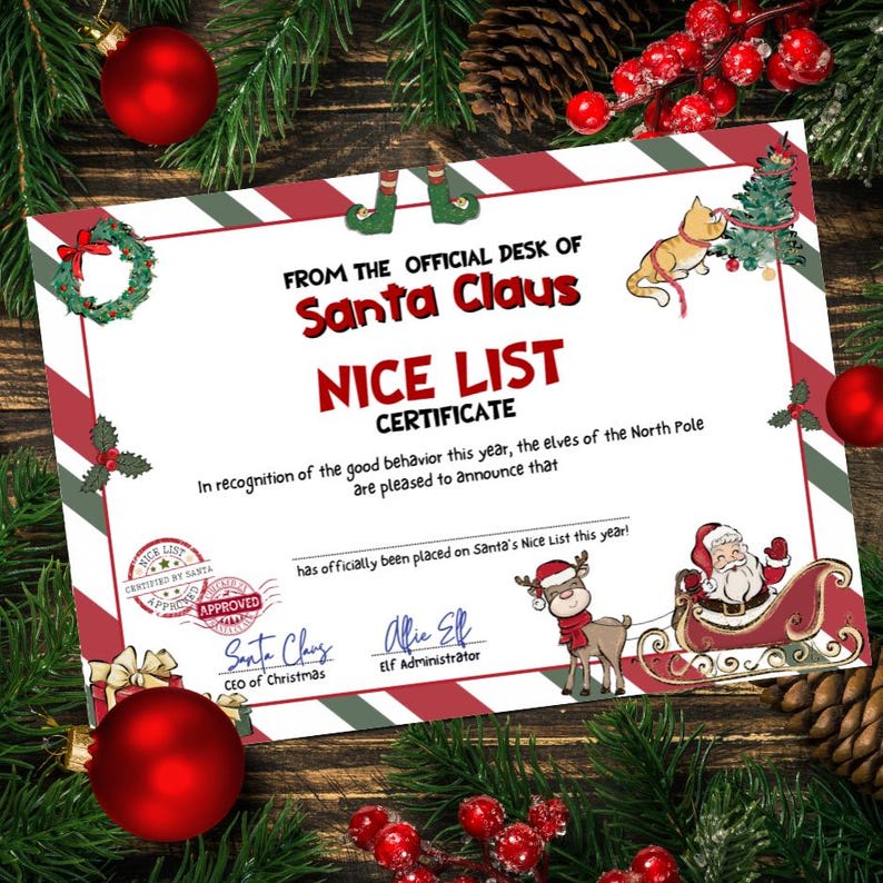 Personalized Santa Letter Kit, Instant Download, Letter From Santa ...