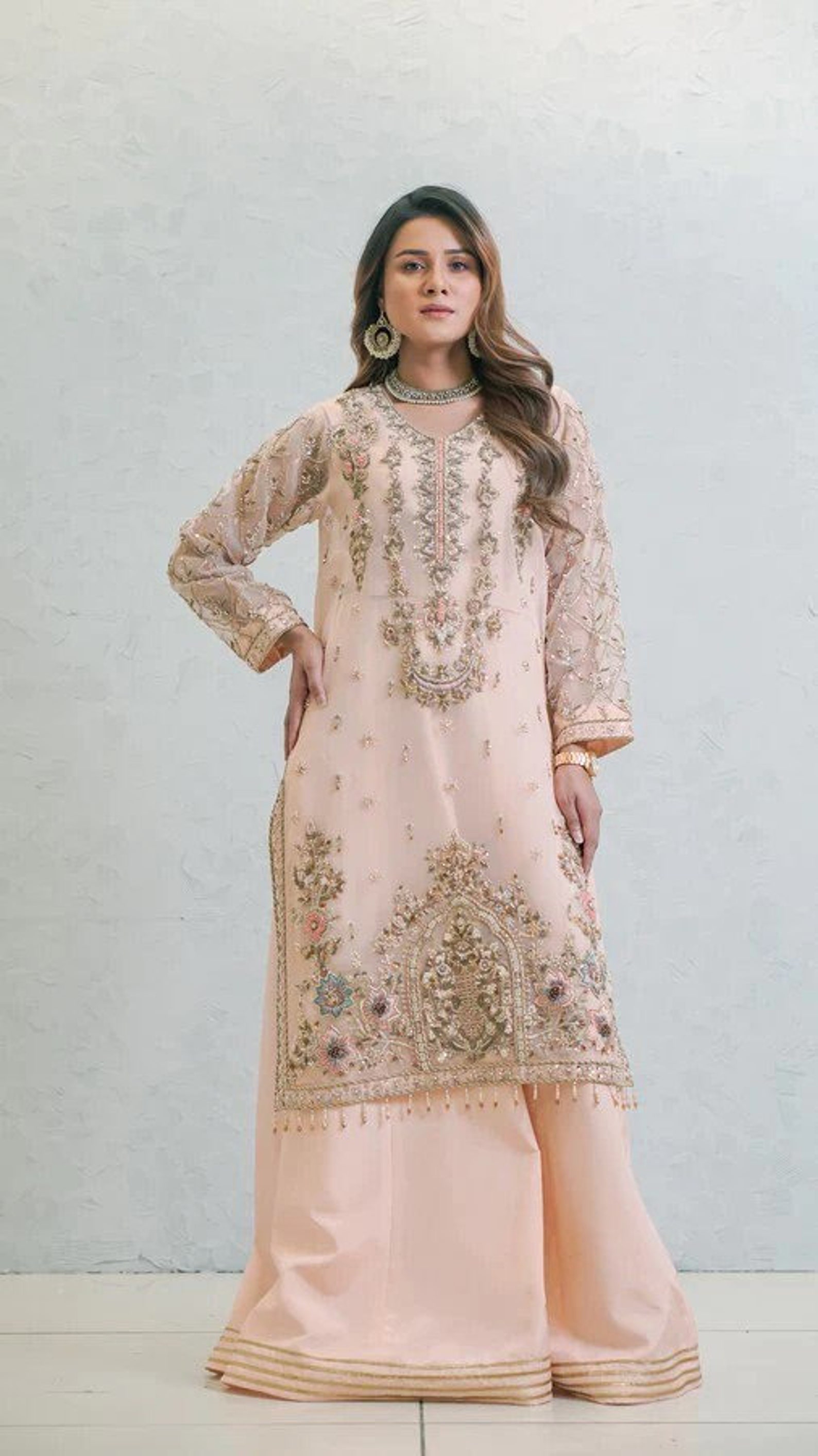 Pakistani Wedding Dress Eid Collection Indian Clothes Party Wear PINK ...