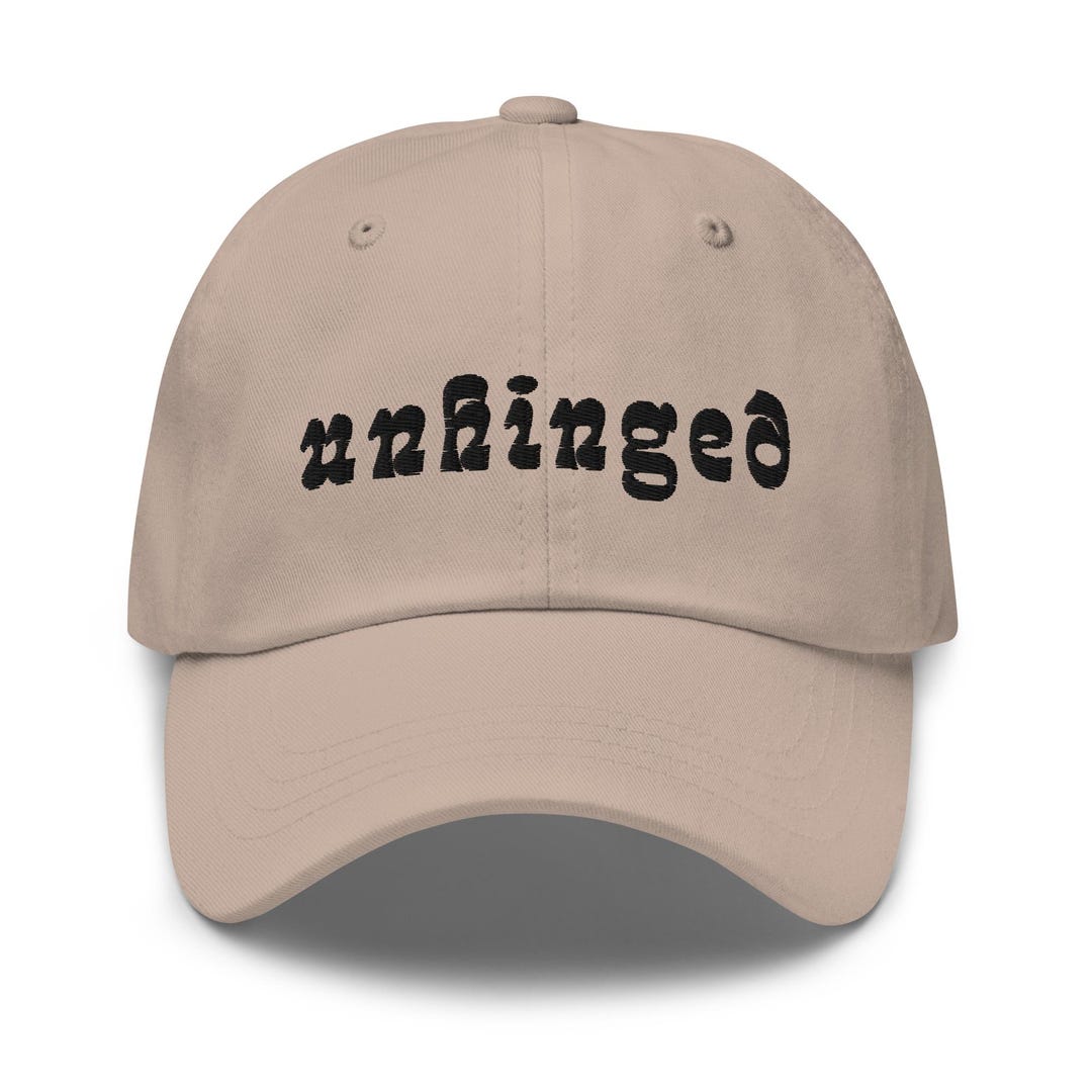 Unhinged - Black Embroidery - Dad Hat - Etsy