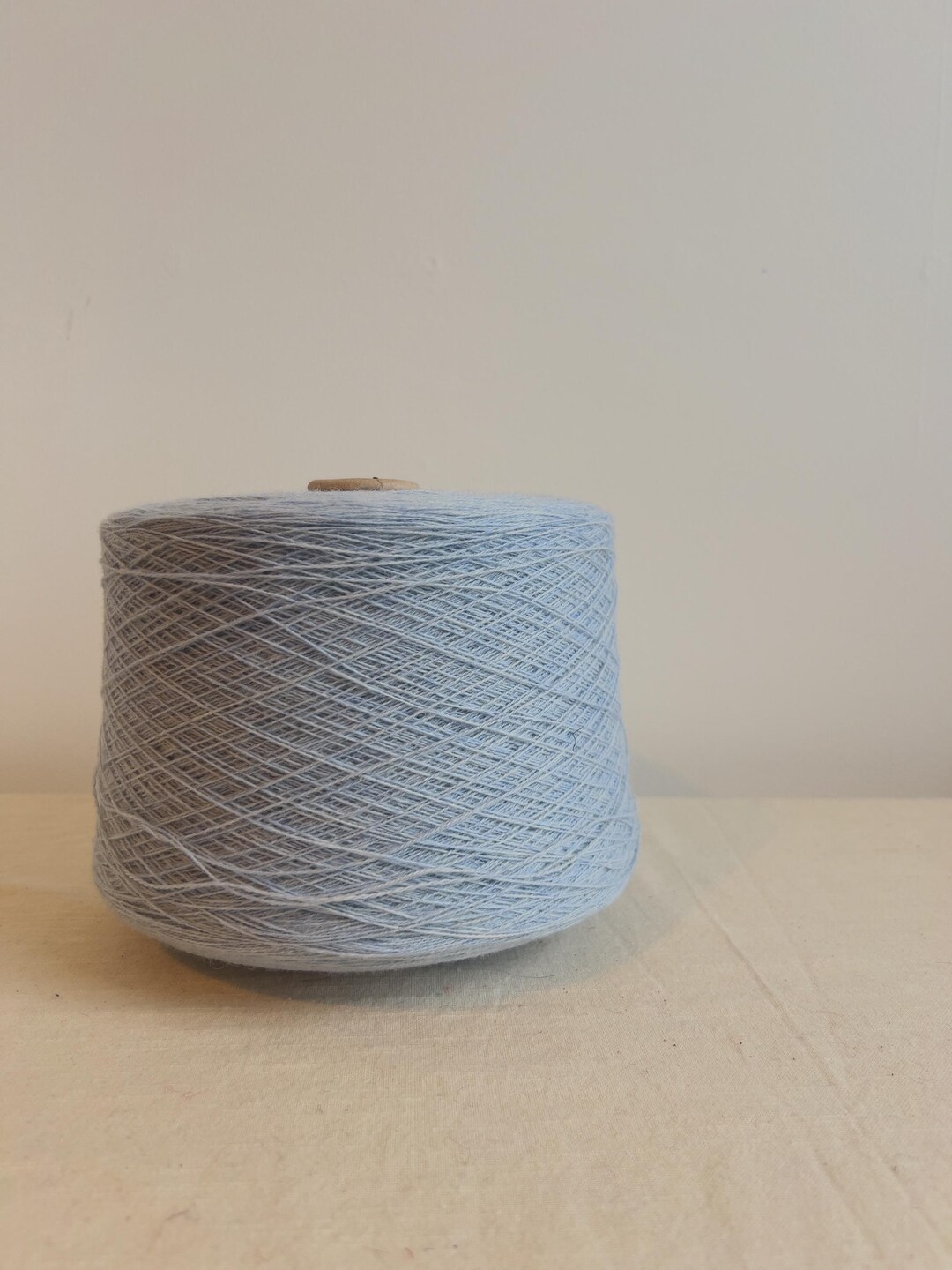 Light Blue Merino Wool on Cone for Machine Knitting and Weaving 1kg ...