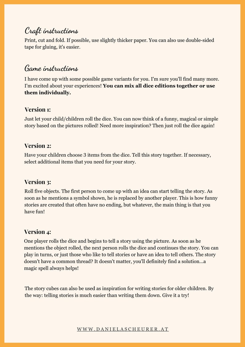 DIY Story Cubes, Real Photos, Instant Printable PDF, Montessori ...