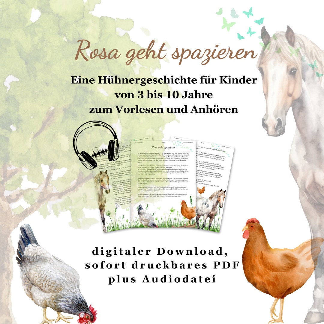 Rosa Goes for a Walk Chicken Story for Children Aged 3 10 Years ...