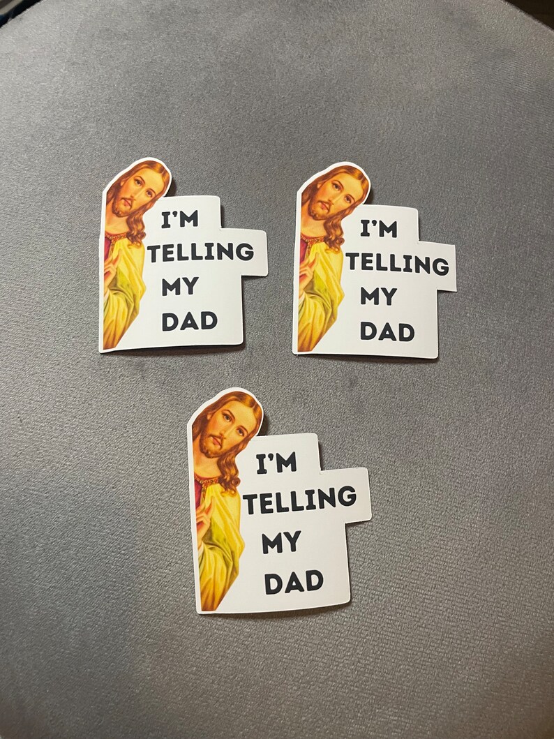 Peeking Jesus Meme Jesus Sticker Funny Sticker - Etsy