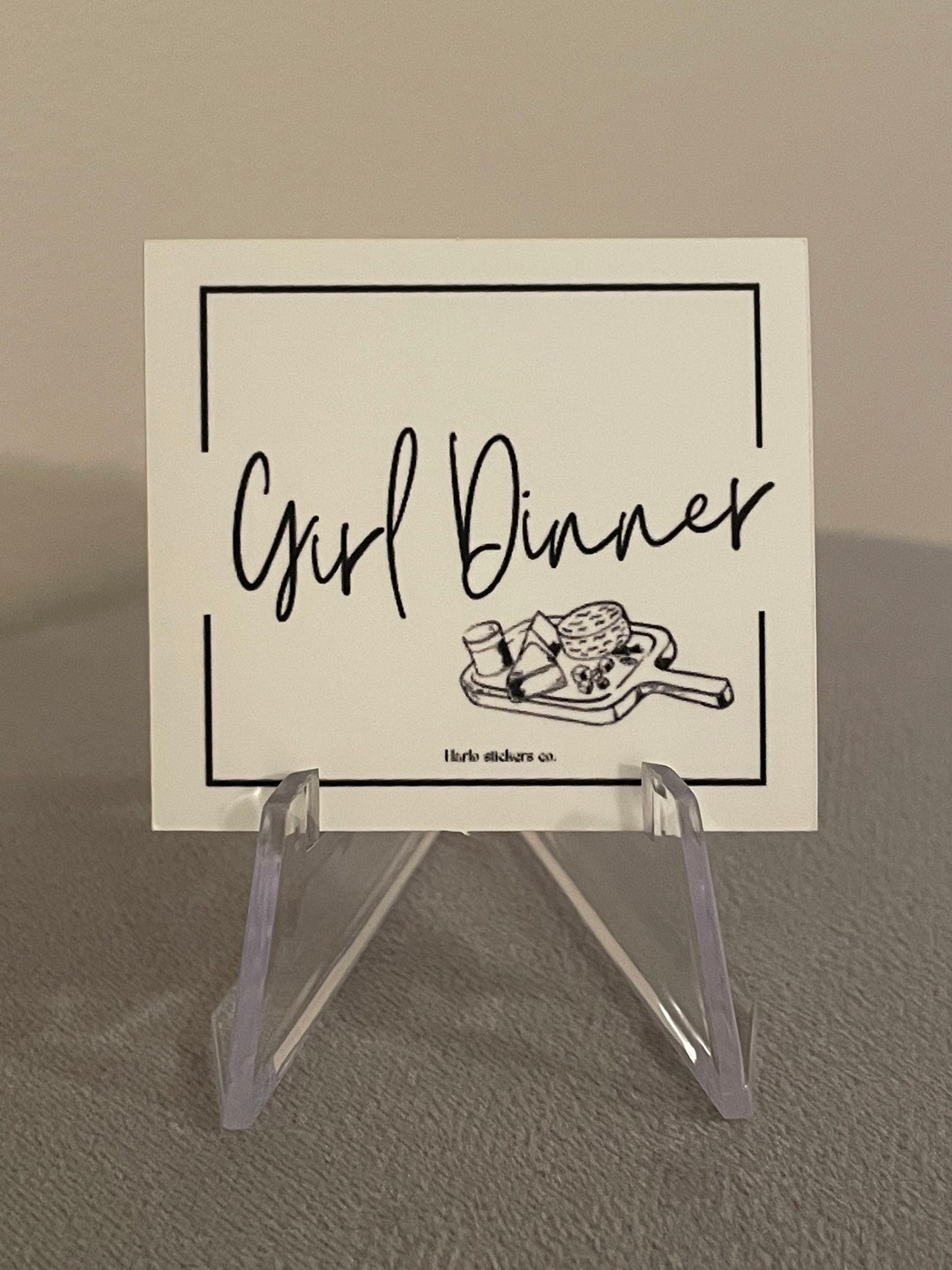 Girl Dinner Sticker Trending Funny Stickers - Etsy