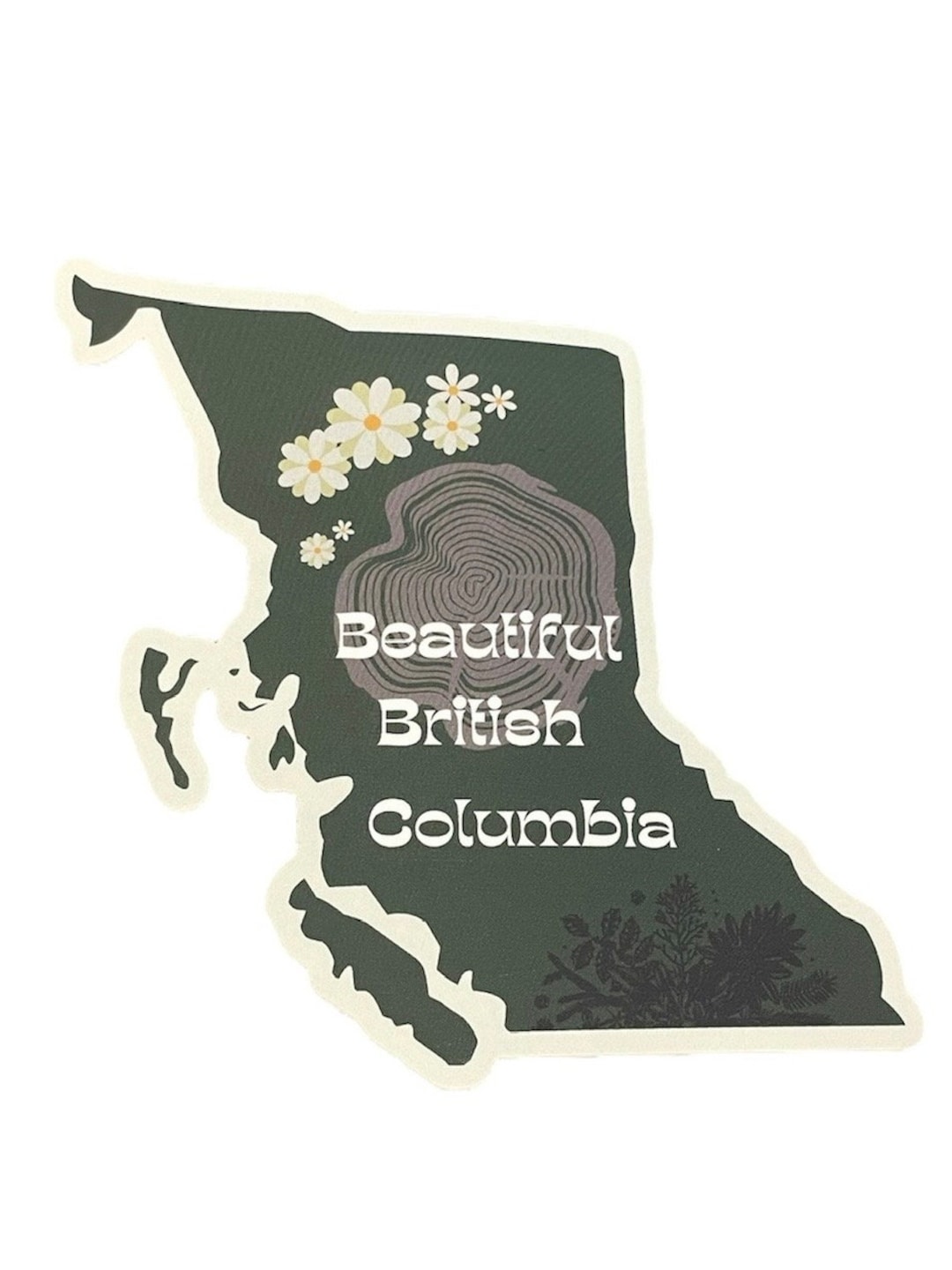 British Columbia Sticker Green Map of BC Sticker - Etsy
