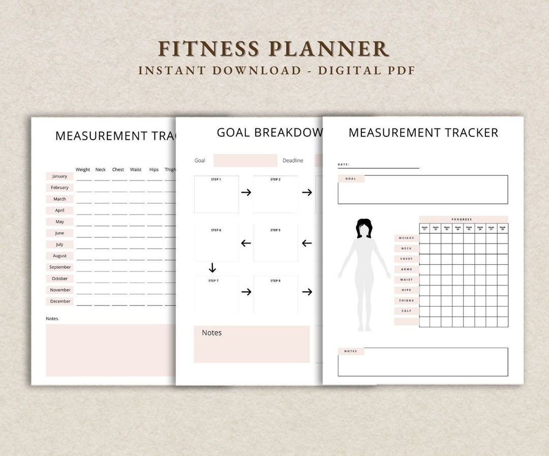 Fitness Planner| Wellness Planner| Workout Planner| Workout Tracker ...
