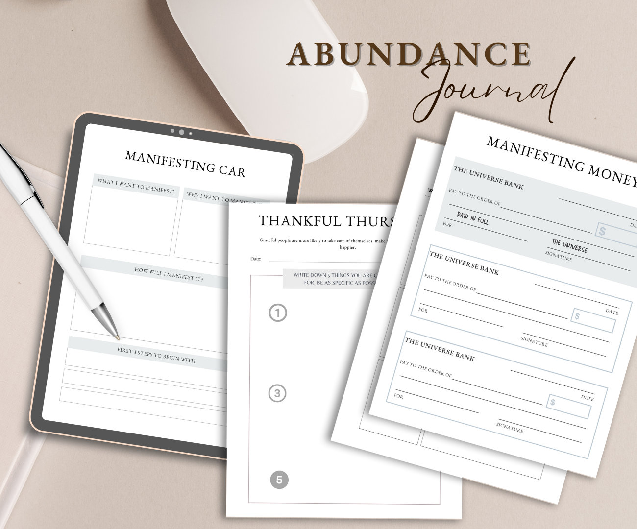 Money Abundance Printable | Money Abundance Journal | Money Journal ...