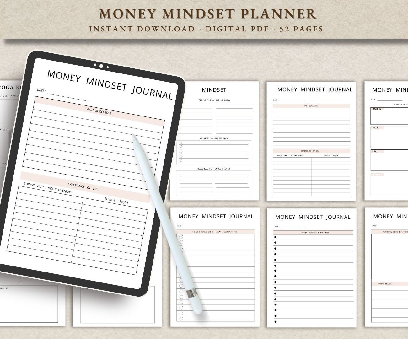Money Manifestation Journal, Prompts for Money Mindset, Done for You ...