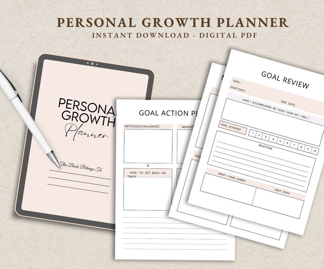 Personal Growth Journal Template, Editable Canva Template, Personal ...
