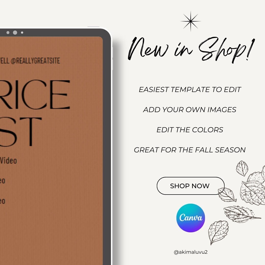 Cozy Fall UGC Portfolio Template Minimalist UGC Creator - Etsy