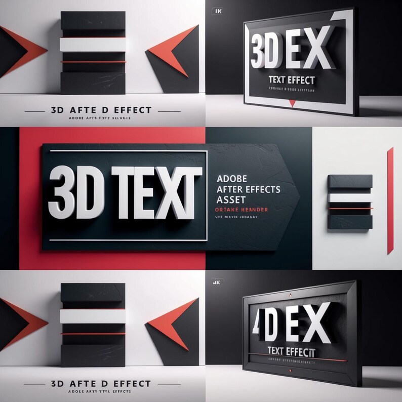 Adobe After Effects 3D Text Effect - Etsy