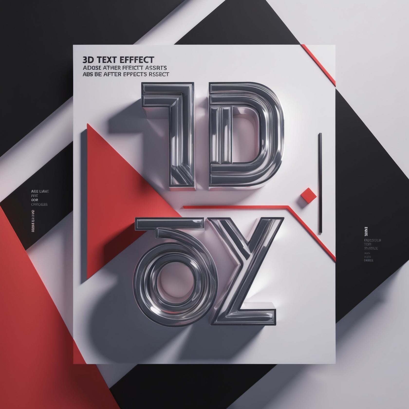 Adobe After Effects 3D Text Effect - Etsy