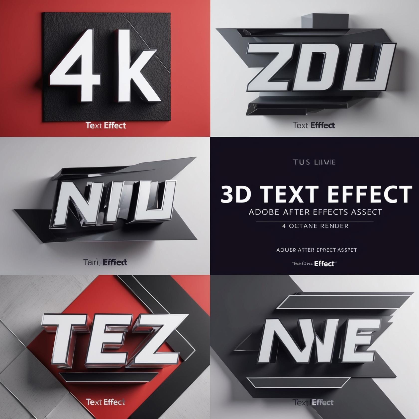 Adobe After Effects 3D Text Effect - Etsy