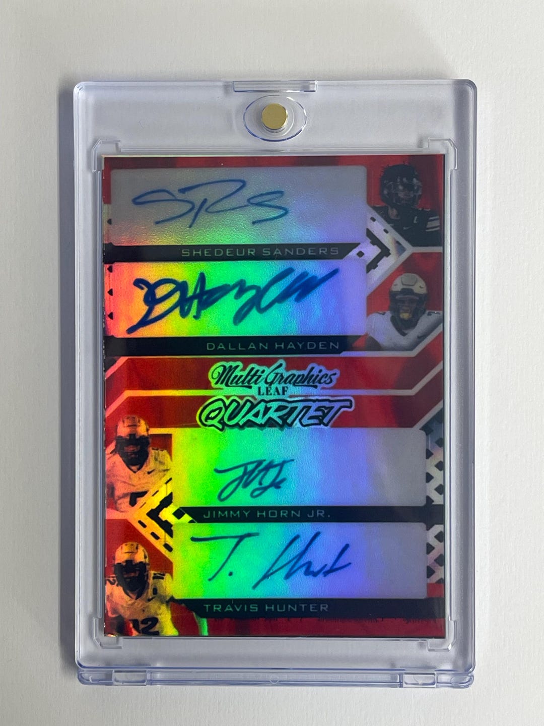 Shedeur Sanders Travis Hunter Horn Jr. Quad (facsimile Auto) (reprint ...