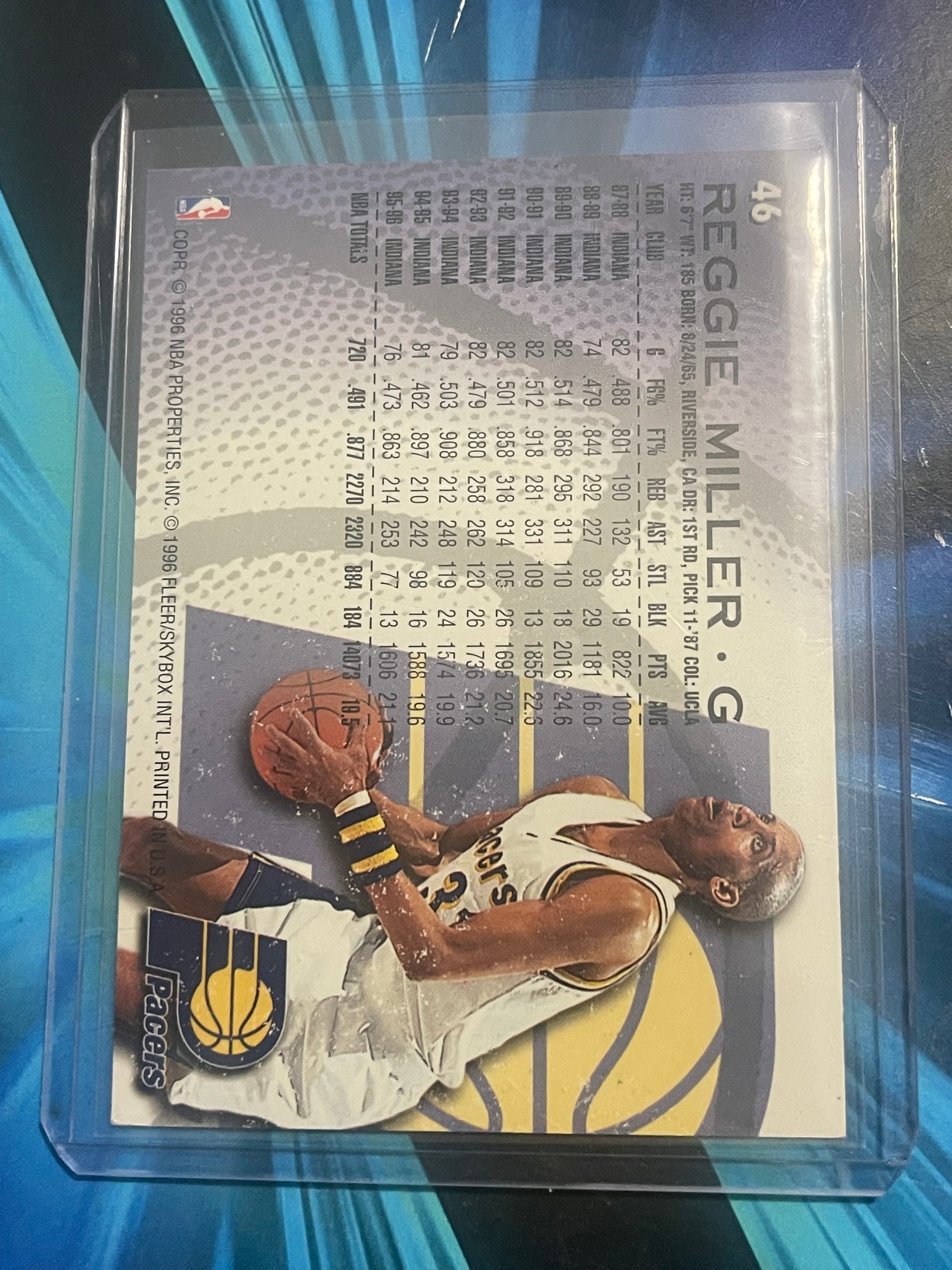 Reggie Miller Autograph on Card Basketball Card Indiana Pacers - Etsy