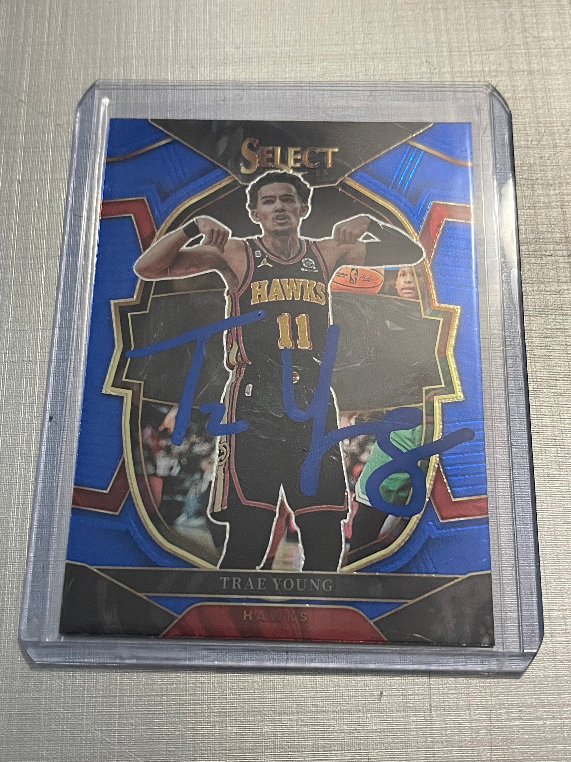 Trae Young on Card Autograph Basketball Card Atlanta Hawks - Etsy