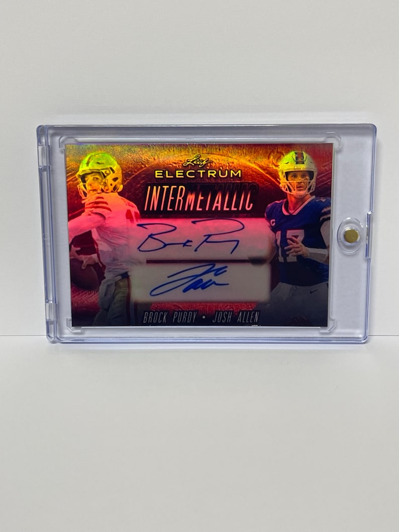 Brock Purdy Josh Allen 2024 Intermetallic Pink Dual Auto (facsimile ...