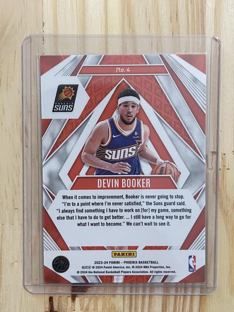Devin Booker Autograph on Card Auto Phoenix Suns Basketball Card Comes ...