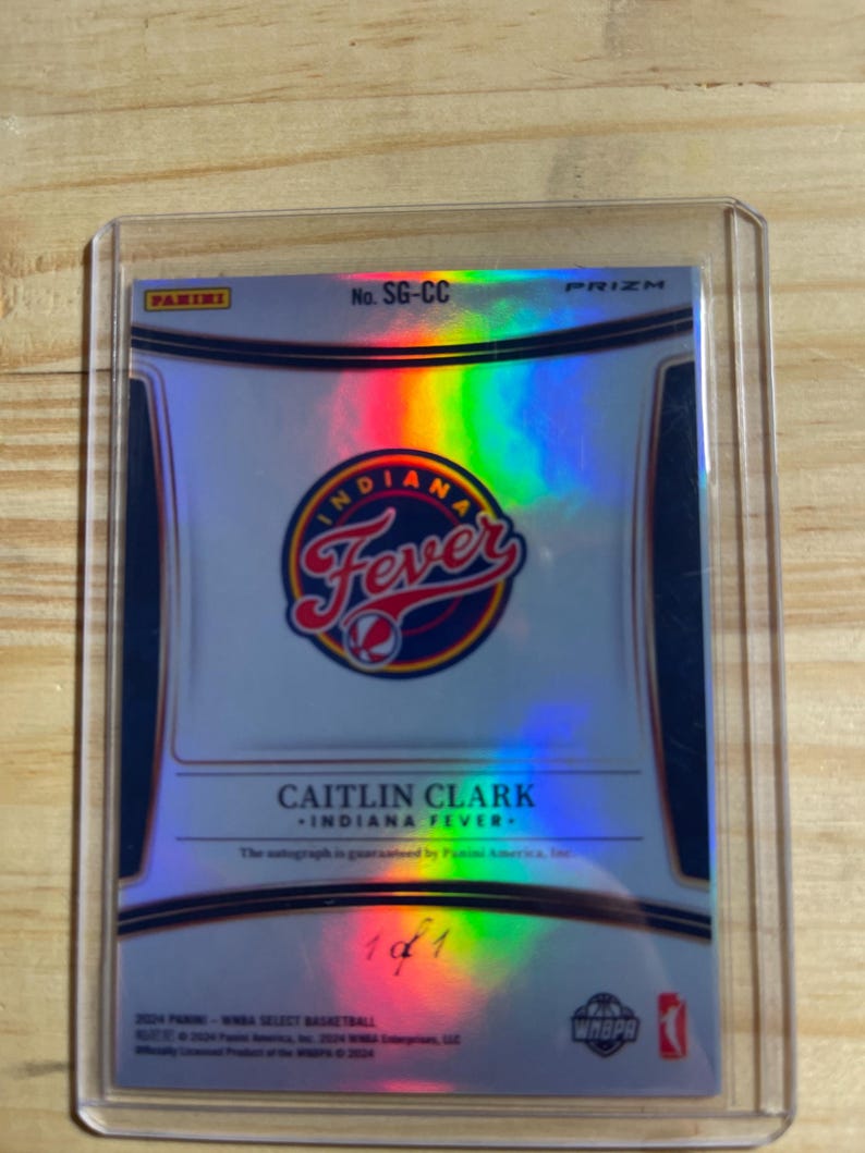 Caitlin Clark 1/1 (custom Novelty) Refractor (reprint) Rookie Card ...