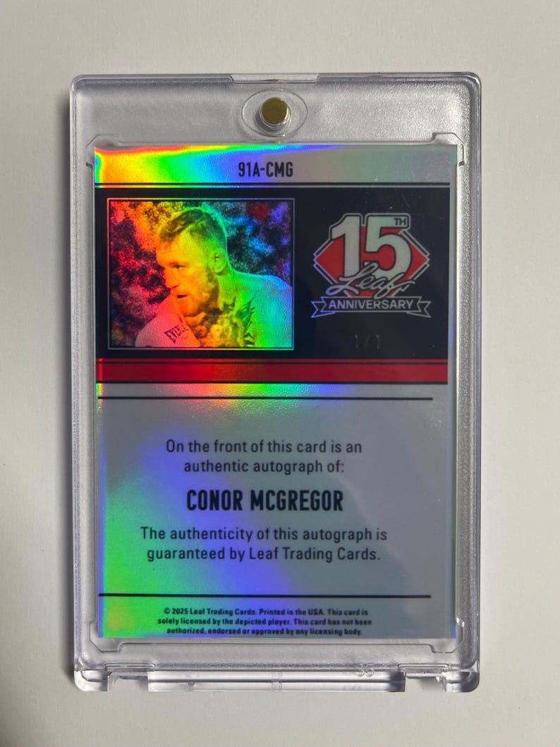 Connor Mcgregor Gold Vinyl (facsimile Auto) 1/1 MMA Card (novelty ...