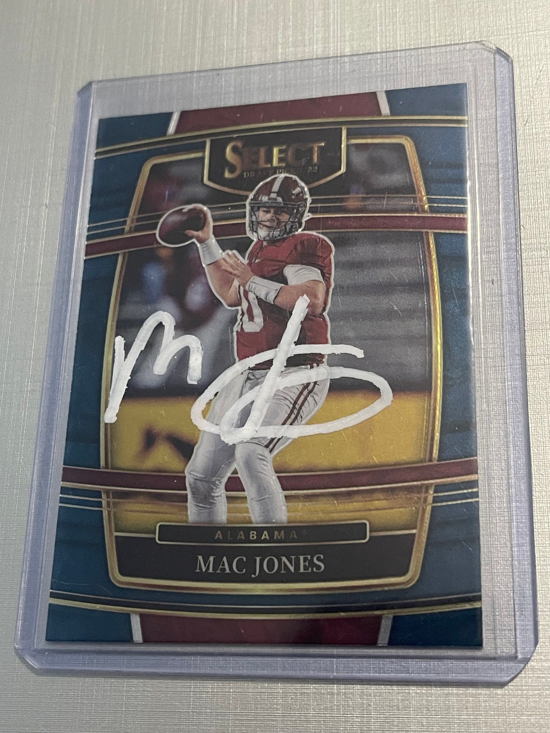 Mac Jones Autograph on Card Football Card Select Draft Picks - Etsy