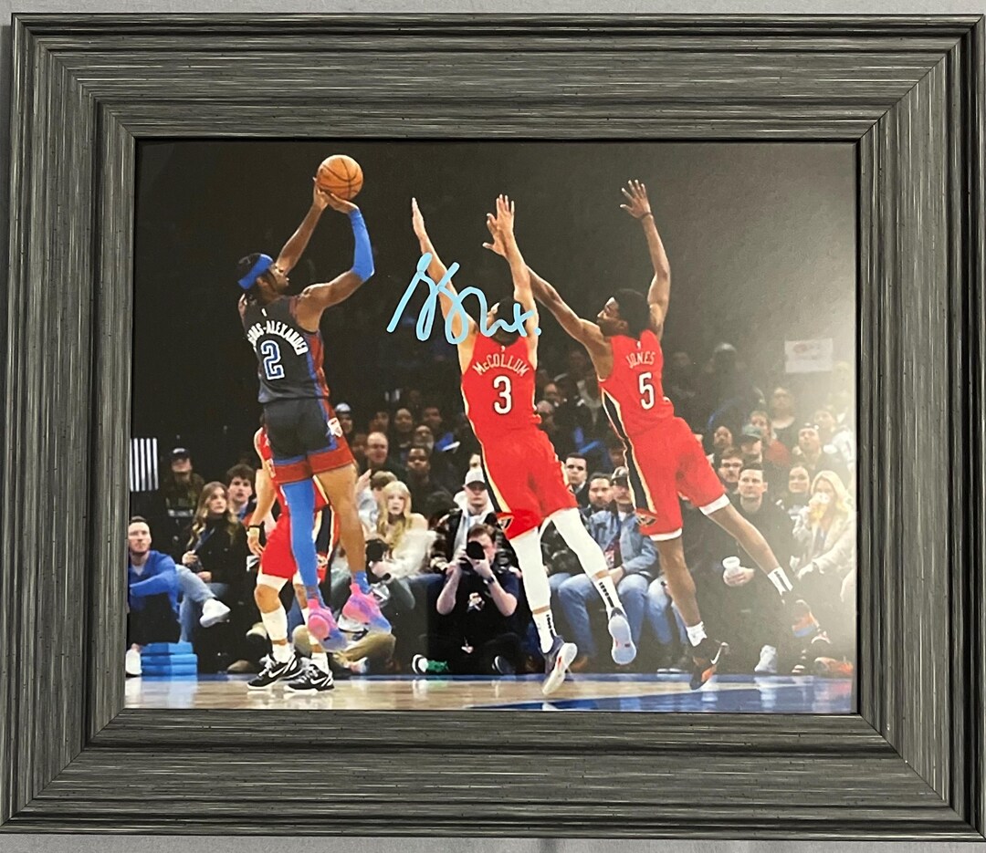 Shai Gilgeous Alexander Autograph 8 X 10 Photo Framed Reduced Price OKC ...