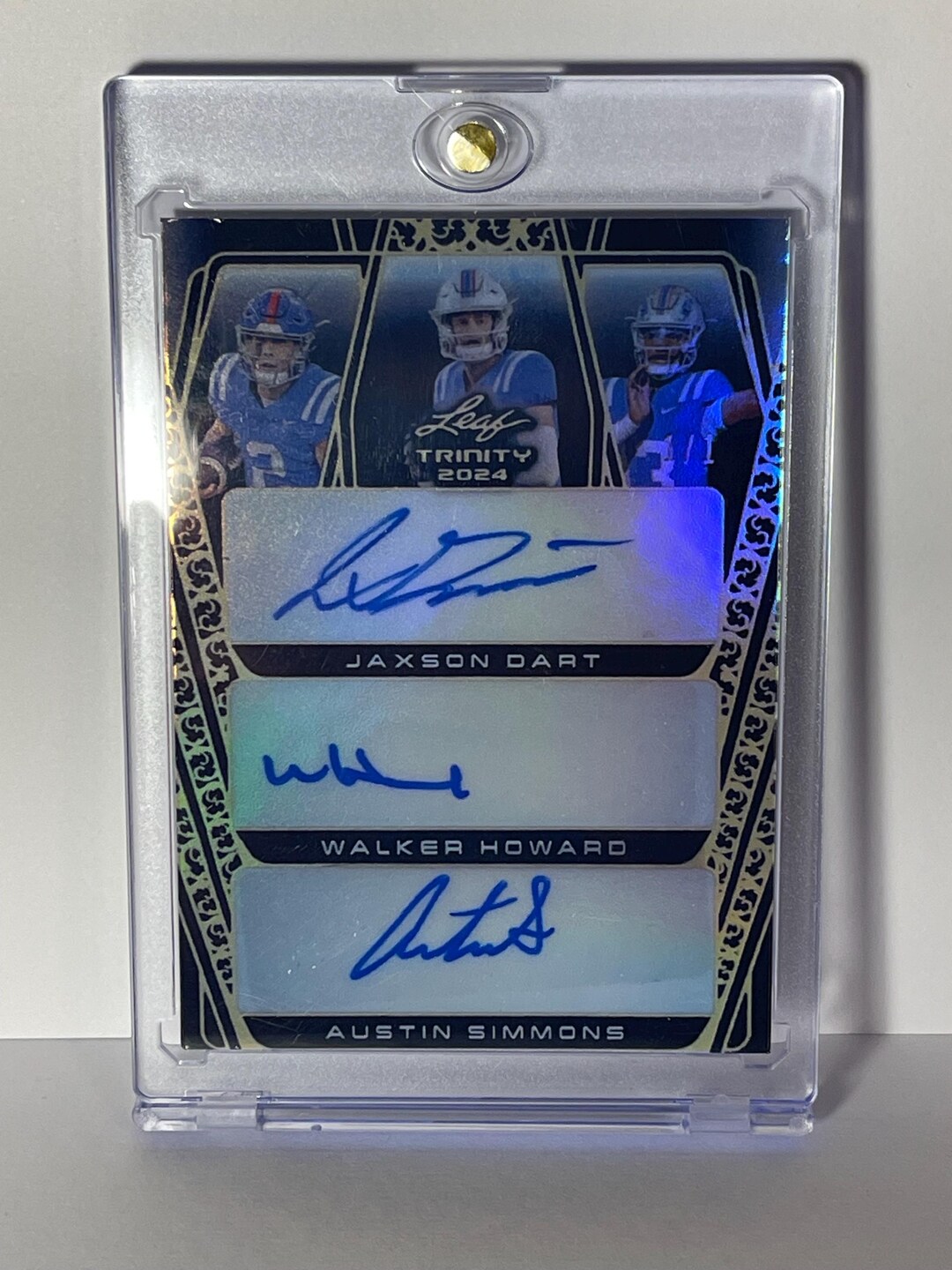 2024 Jaxson Dart Walker Howard Austin Simmons Leaf Trinity Refractor ...