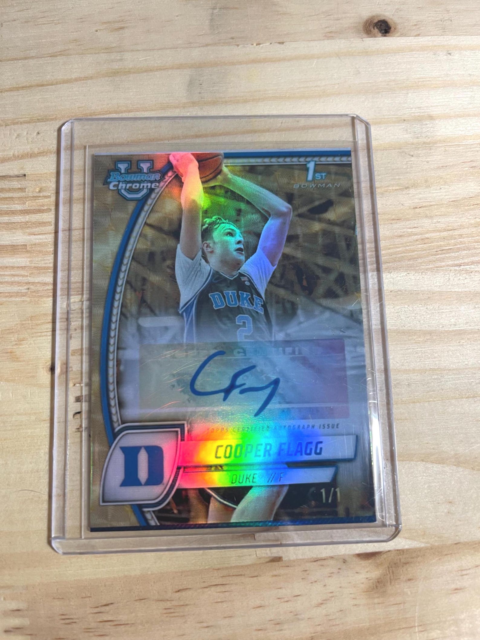 Cooper Flagg (custom Card Novelty) 1/1 Facsimile Duke Blue Devils ...