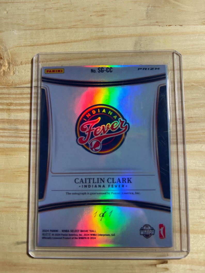 Caitlin Clark 1/1 (custom Novelty) Refractor (reprint) Rookie Card ...