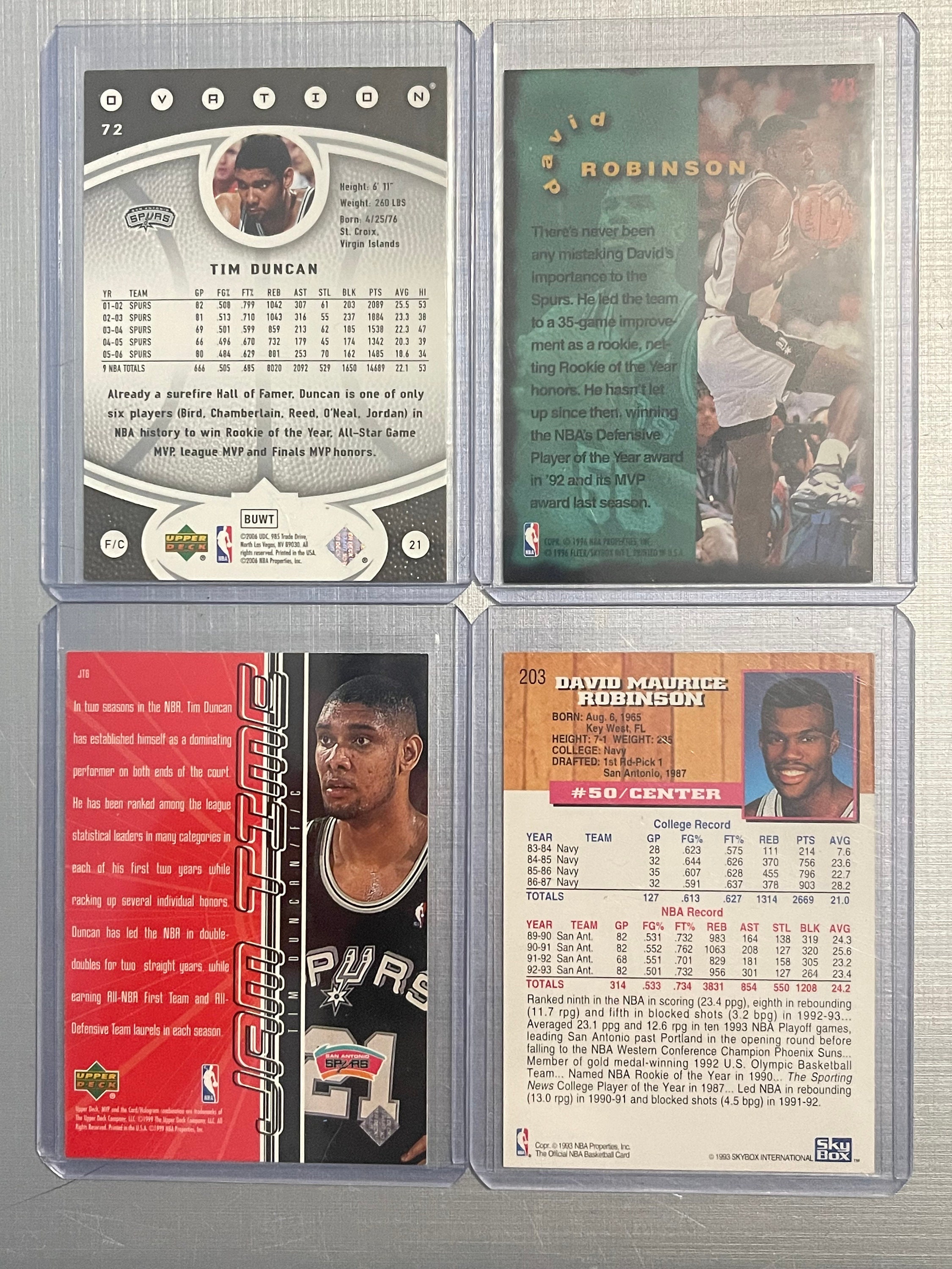 David Robinson Tim Duncan Auto Lot & Victor Wembanyama Lot San Antonio ...