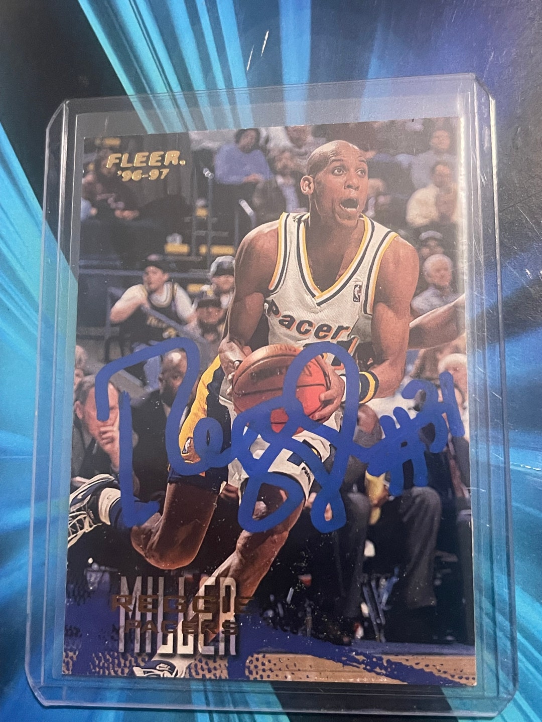 Reggie Miller Autograph on Card Basketball Card Indiana Pacers - Etsy