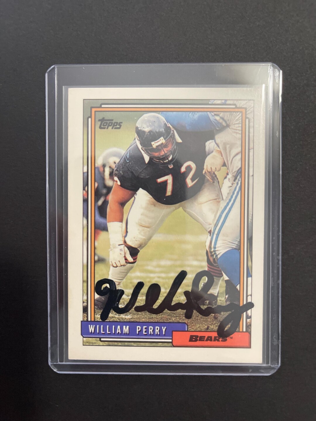 William Refrigerator Perry Autograph on Card Auto NFL Chicago Bears ...