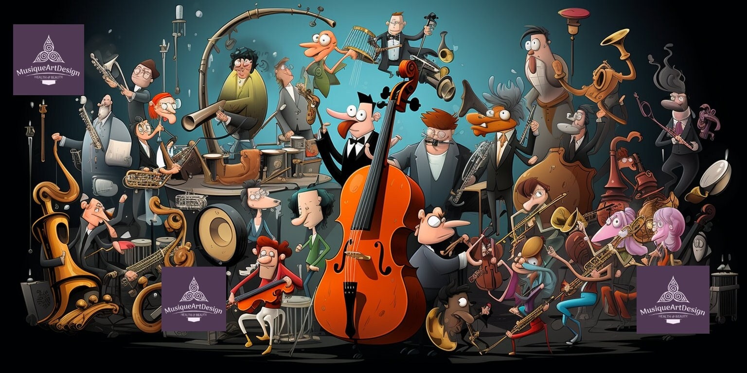 Cartoon Orchestra Clipart / 4 High Quality Images / Music Art / Digital ...