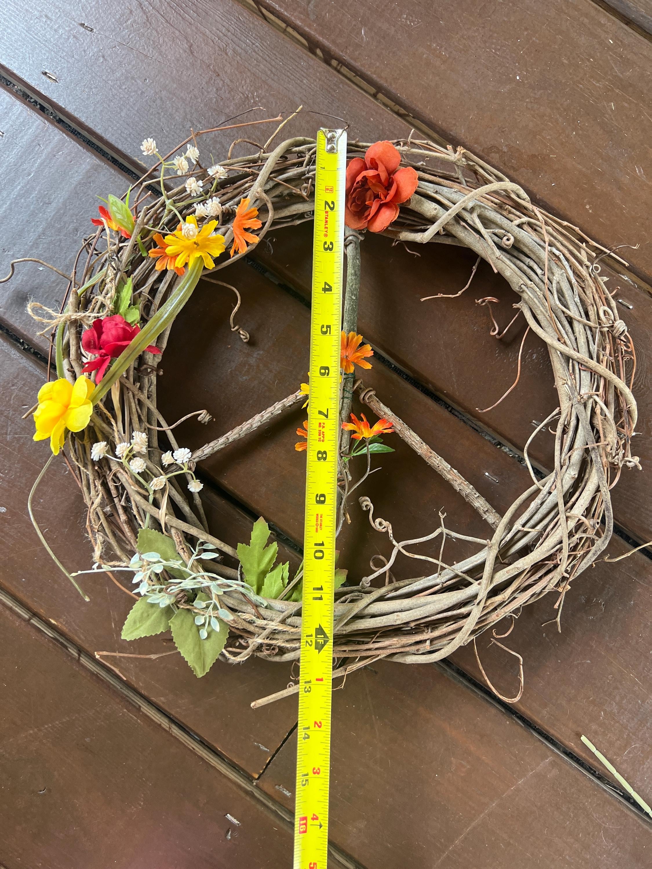 Peace Sign Floral Wreath - Etsy