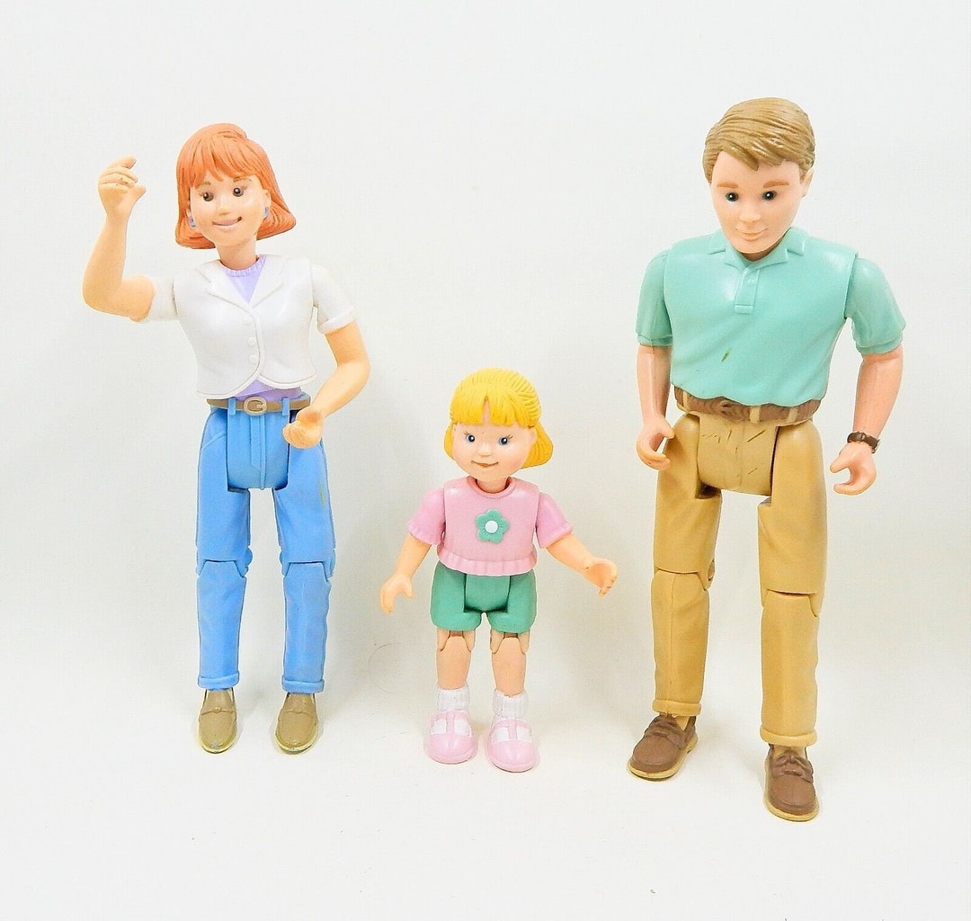 Fisher-price Loving Family Dollhouse Dad Father Mom Mother Girl Daughter 1998 - Etsy