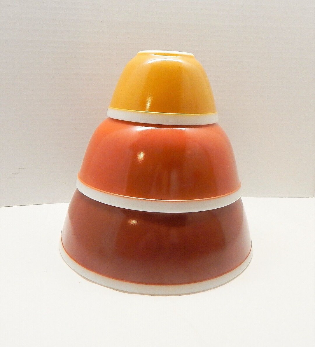 Pyrex Americana Fall Colors White Rim Nesting Mixing Bowls Set - Etsy