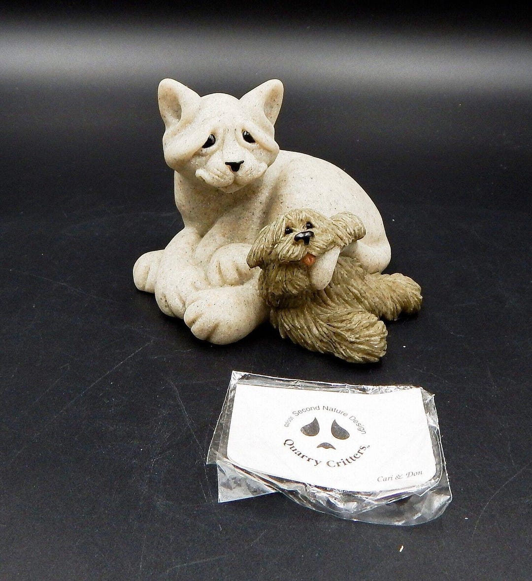 Quarry Critters Cari & Don Cat Puppy Dog Second Nature Design 2001 No ...