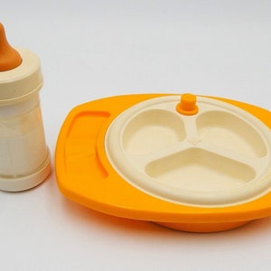 Fisher Price Fun With Food Babys Mealtime Set Divided Dish Magic Milk ...