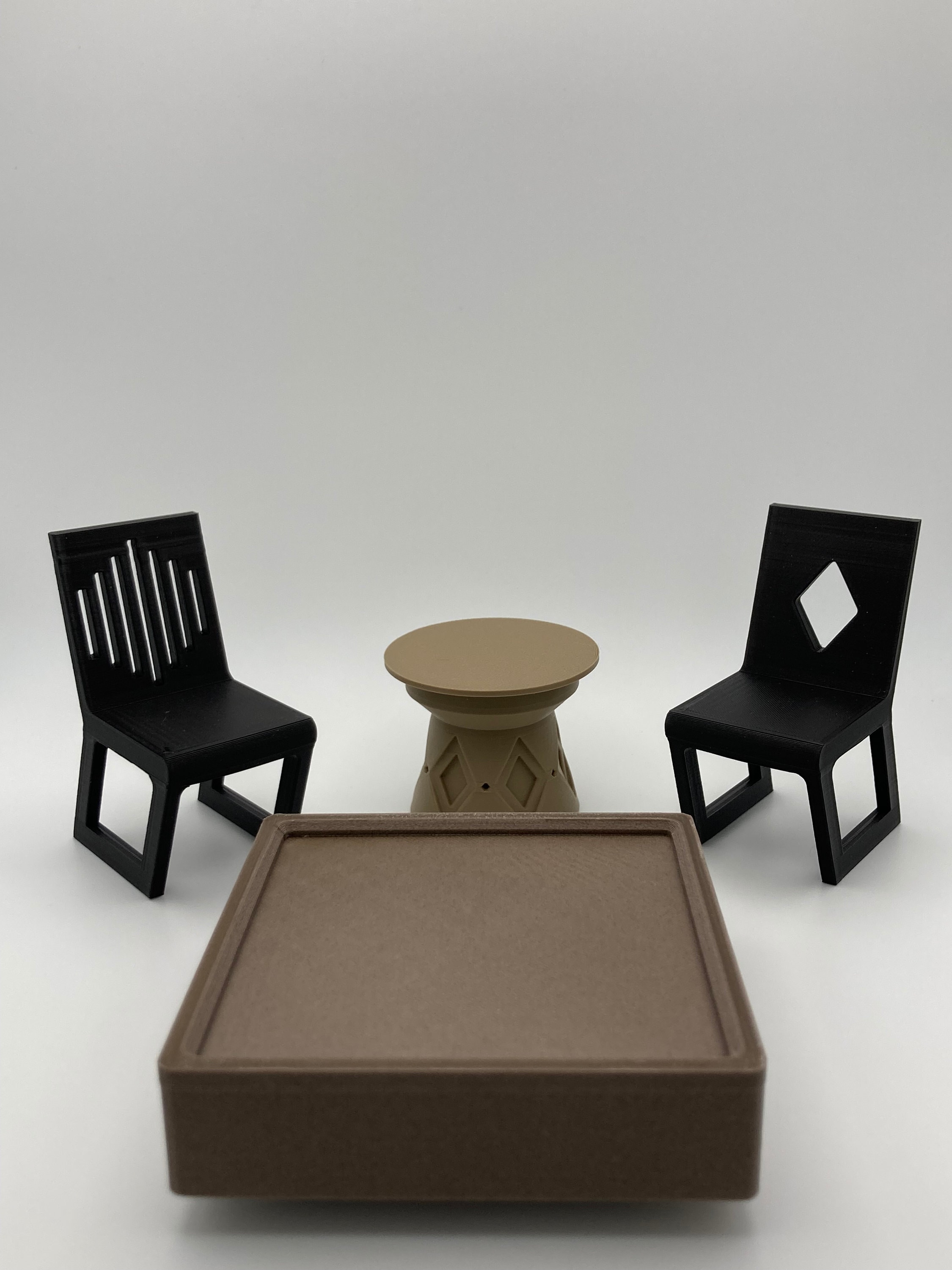 Mid-century Modern Dollhouse Miniature End Table. Night Stand Table ...