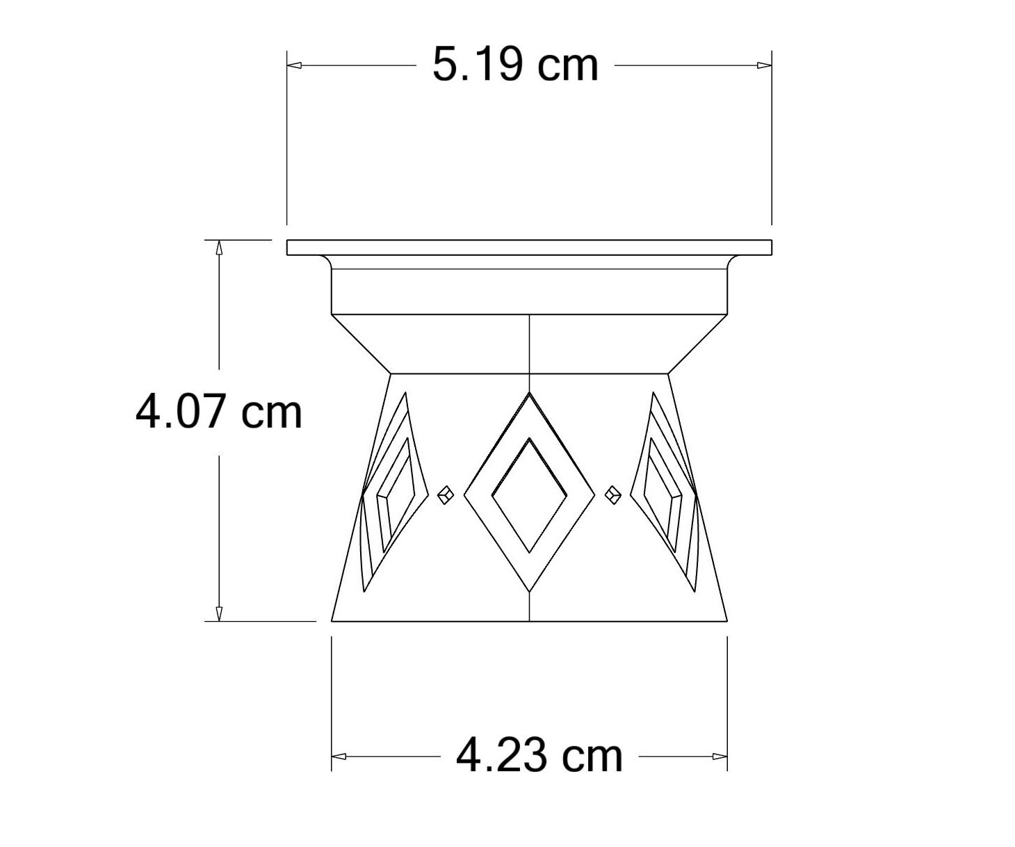 Mid-century Modern Dollhouse Miniature End Table. Night Stand Table. 1: ...