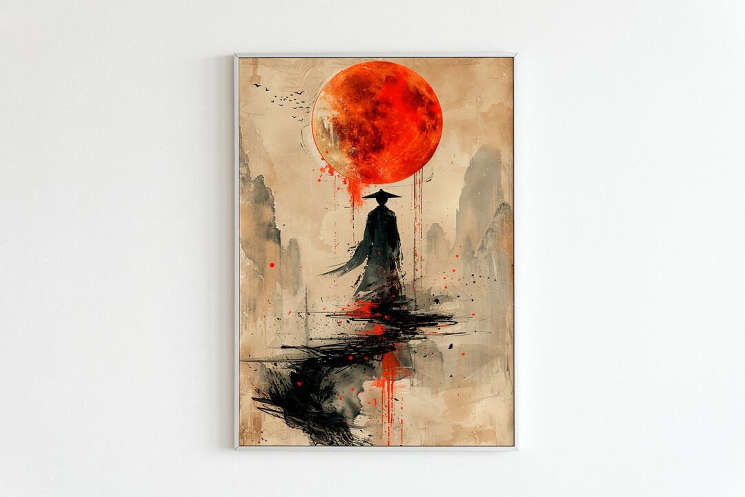 Mystic Samurai | Vintage Style, Retro Poster, Traditional Japanese ...