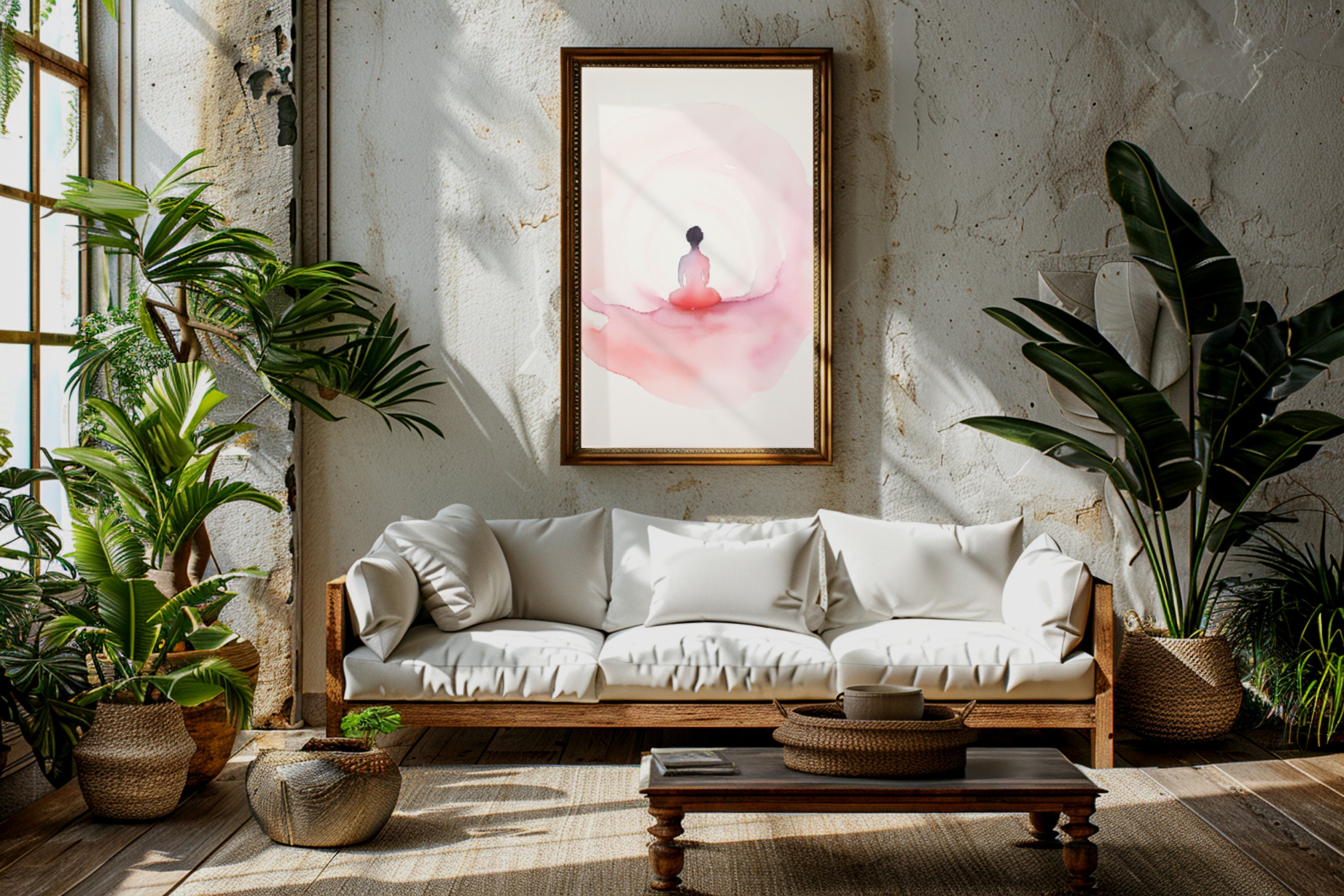 Base Chakra | Japanese Wall Art, Zen Wall Art, Watercolor Aura Art ...