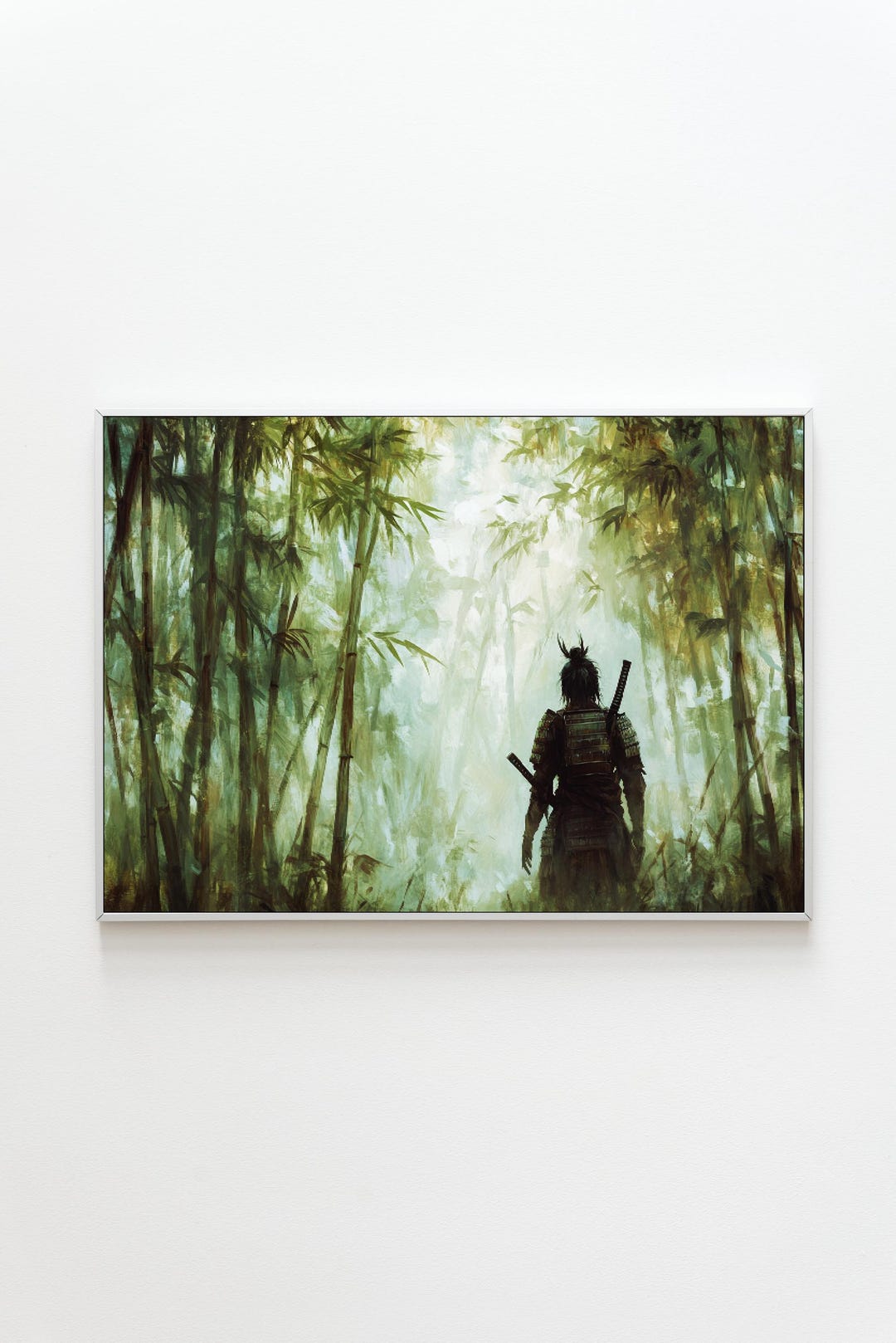 Forest Samurai | Japanese Wall Art, Zen Samurai Warrior, Landscape ...