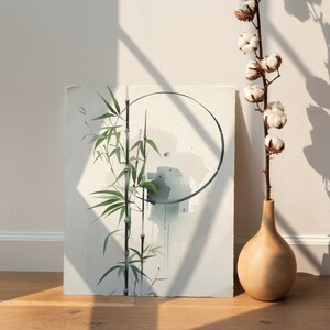 Bamboo Wall Art | Set of 2 Zen Wall Art, Japandi Decor, Minimalist ...